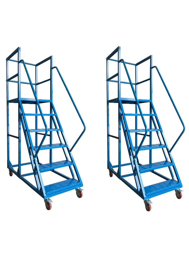 Mobile-Platform-Ladder-Supermarket-Warehouse-Pickup-Wheeled-Ladder-1-5 ...