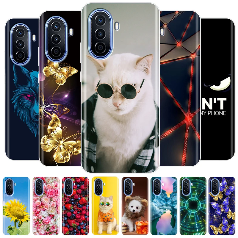 For Huawei Nova Y70 Case MGA-LX9 NovaY70 New Fashion Painted Silicone ...