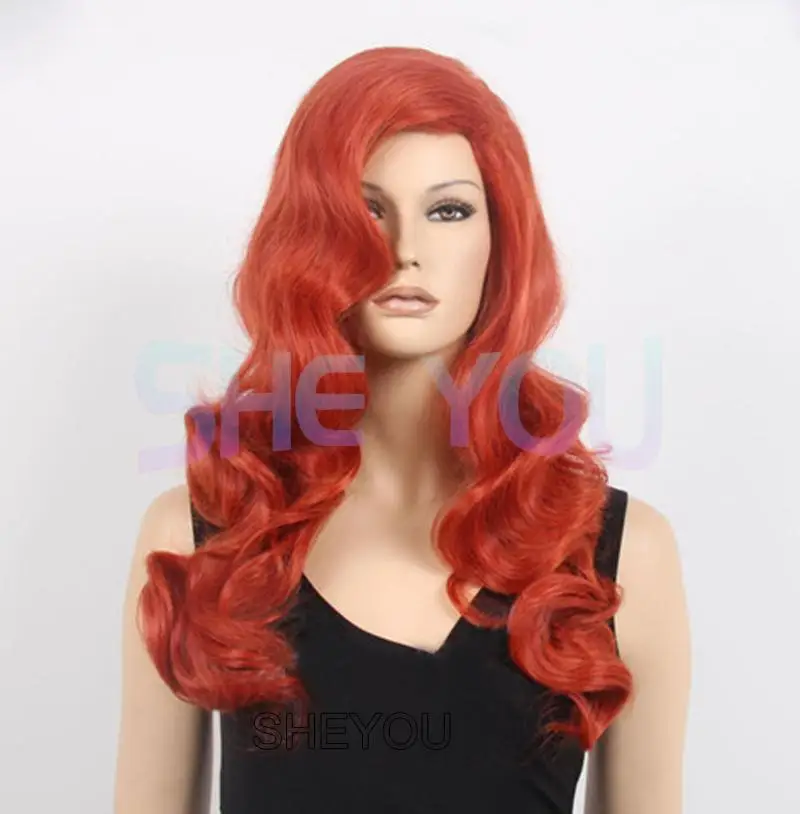 High Quality Jessica Rabbit Cosplay Wig Copper Red With Big Swap Bangs ...