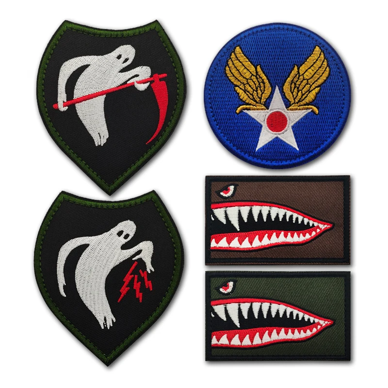 Ghost Military Team Badge Armband Embroidery Hook and Loop Patches ...