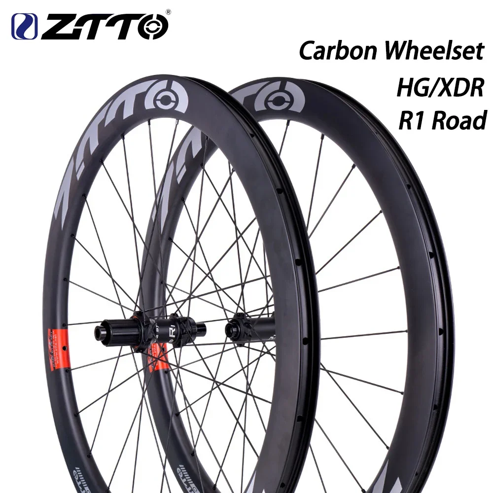 ZTTO-700C-Road-Bike-Wheelset-Carbon-Fiber-Tubeless-Wheel-24Holes-Center ...