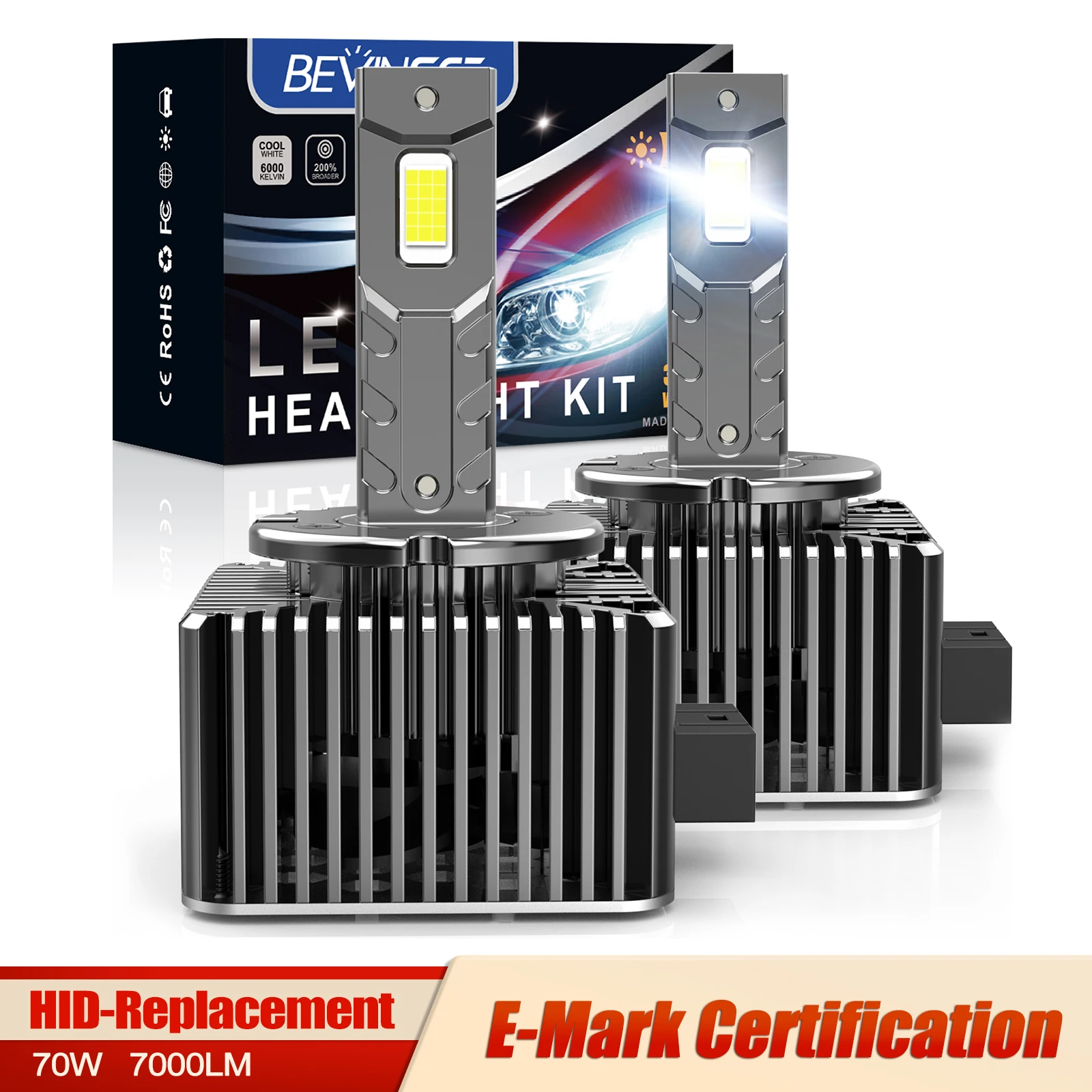 Bevinsee D1s D3s Led Headlights Hid D2s D4s D5s D1r D2r D3r D4r Led ...