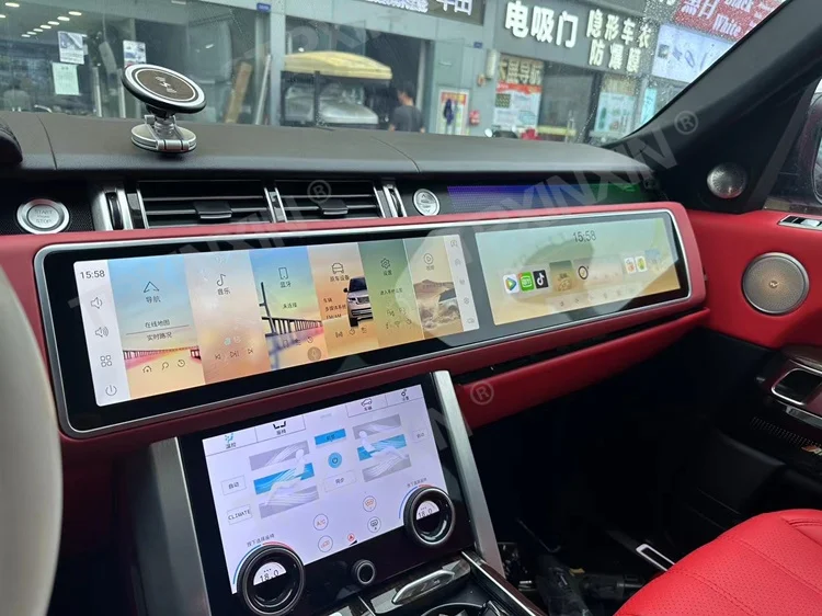 QLED Android 13 Digital Dual Screen For Range Rover Vogue L405 2013 ...