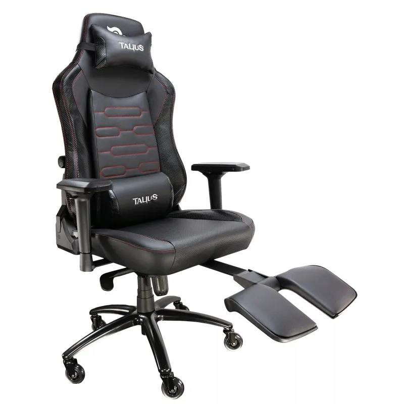 TALIUS-Konda-gaming-black-red-carbon-chair-lumbar-regulation-footrest ...