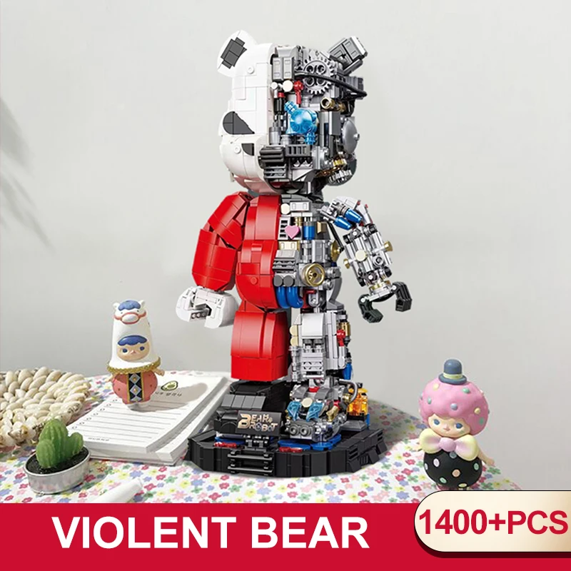 Violent Bear 3d Half-body Model Robot Building Blocks Bricks Mechanical ...