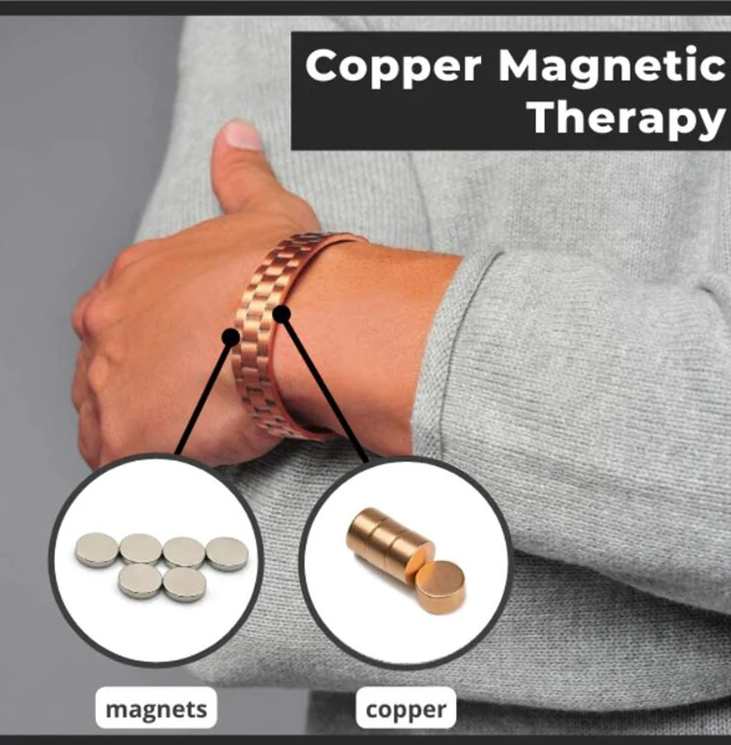 Pure-Copper-Magnetic-Bracelet-Men-Arthritis-Adjustable-Magnets-Women ...