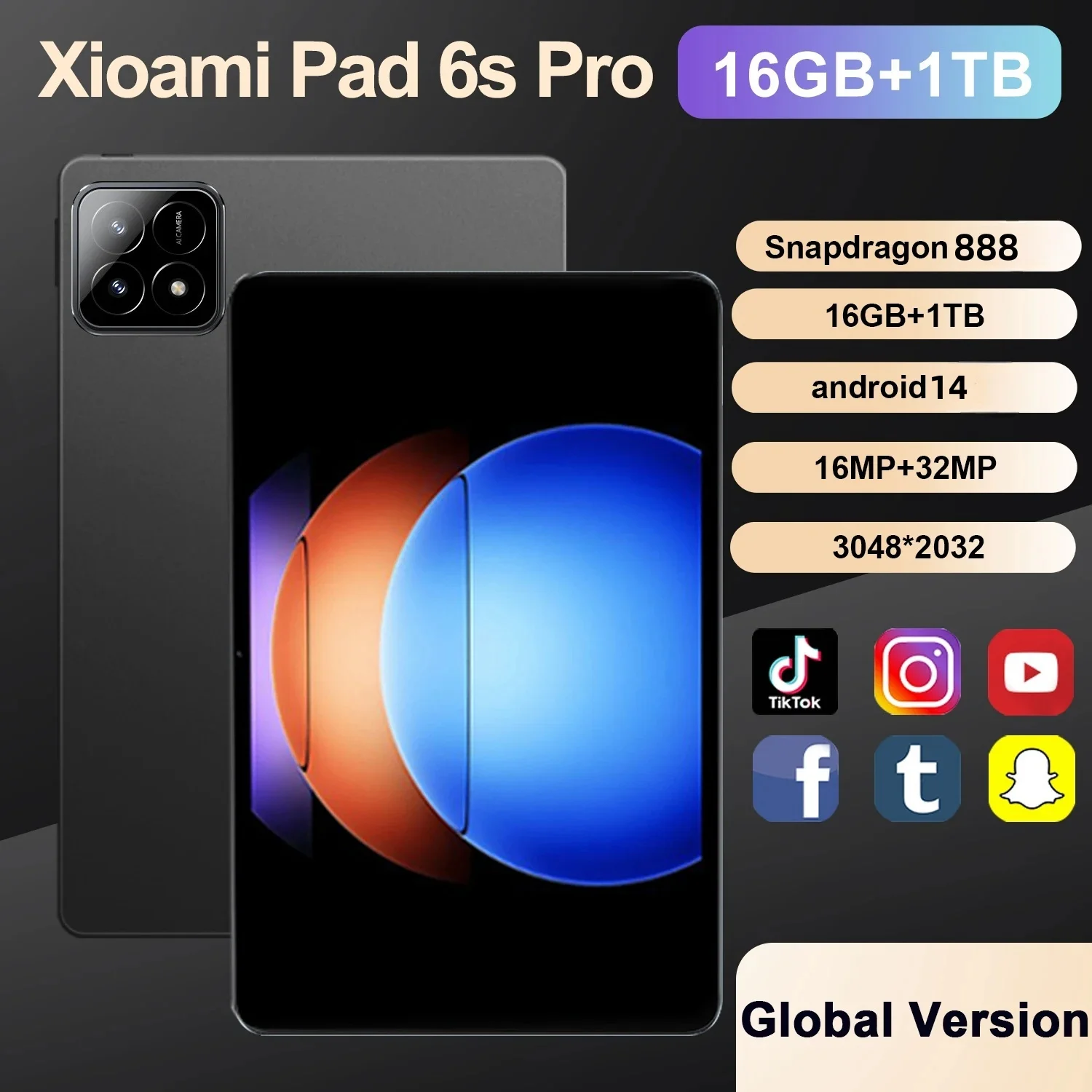 Xioaml-Tableta-6S-Pro-versi-n-Global-Tablet-de-11-pulgadas-HD-4K ...