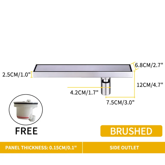 High Quality Stainless Steel Bathroom Drain Linear Shower Floor Drain ...