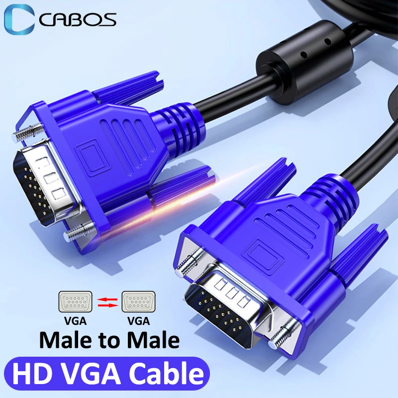 Male To Male Vga Cable For Computer Monitor Tv Box Projector Hd Vga Video Extension Cable 1/1.5 ...
