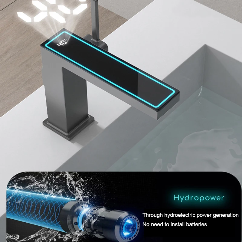 Gun-Grey-Digital-Display-Basin-Faucet-Bathroom-Temperature-Display ...