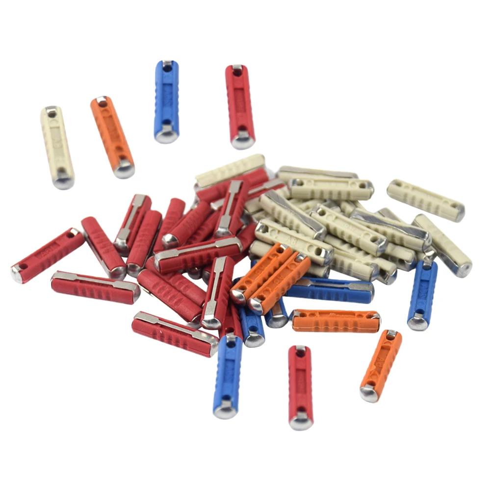 50Pcs/Set for Classic Car Auto Fuses Kit Car Durable Ceramic Fuse ...