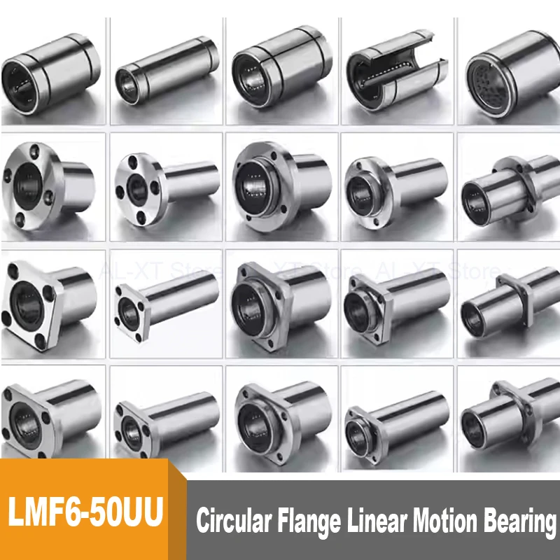 1Pcs 6mm/8mm/10mm/12mm/13mm/16mm/20mm/25-50mm LMF Series LMF6UU-50UU ...