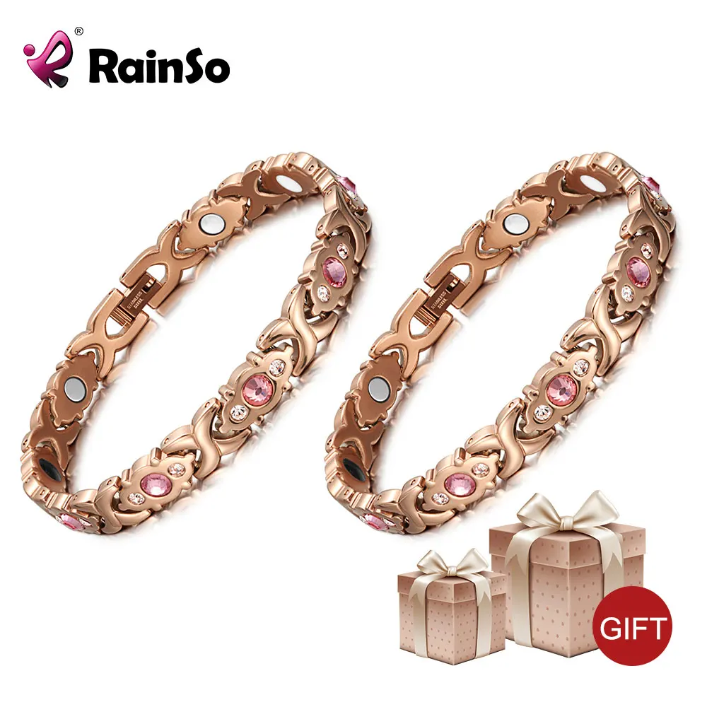 Rainso-pulsera-de-acero-inoxidable-para-mujer-brazalete-magn-tico-de ...