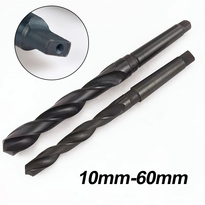 1PC 10mm-60mm HSS Morse Taper Shank Twist Drill Bit High Speed Steel Reaming Drill For Iron ...