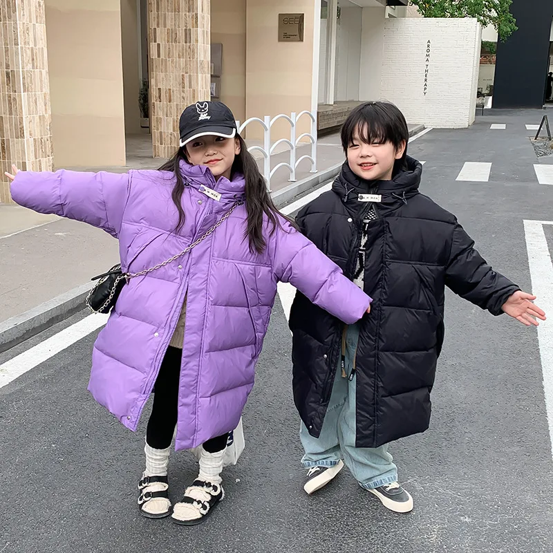 Children-Heavy-Knee-Length-Hooded-Coat-Kid-Outerwear-Kids-Coat-Korean ...