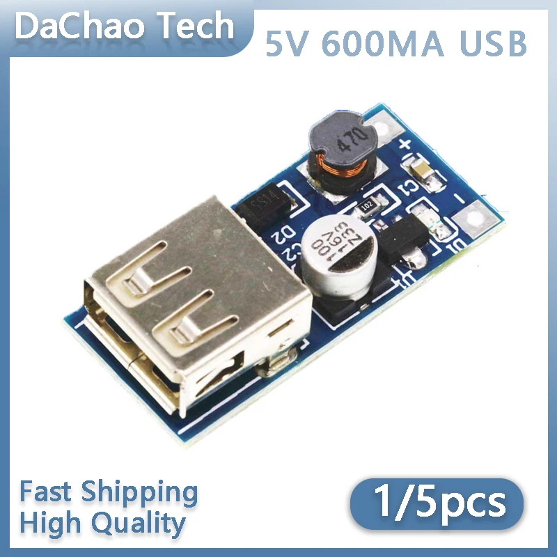 1-5Pcs-5V-600MA-USB-DC-DC-USB-Output-Charger-Converter-Step-Up-Power ...