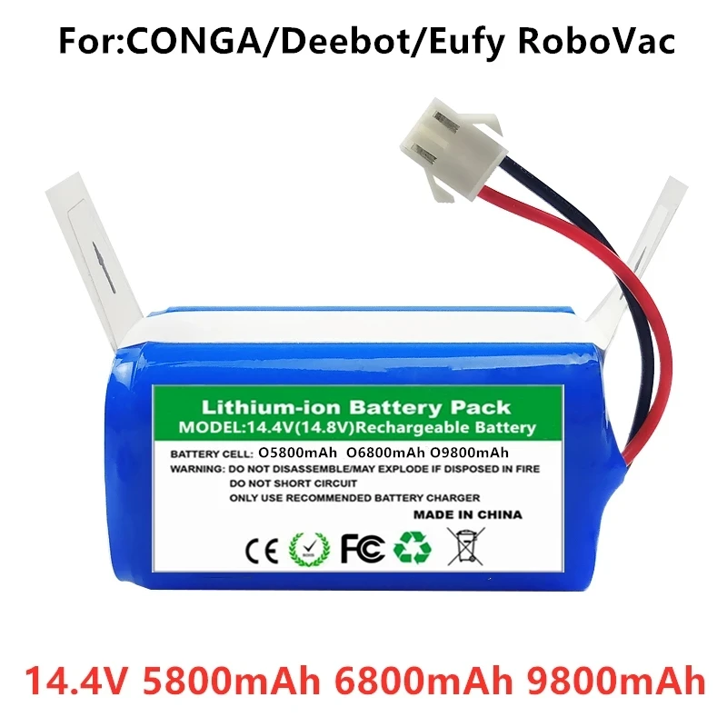 2022-NEW-Li-ion-Battery-14-4V-5800mAh-for-Conga-Excellence-990-Ecovacs ...