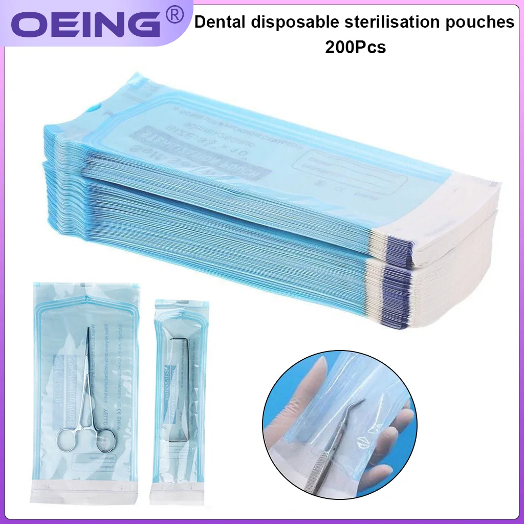 Dental Disposable Sterilisation Pouches Oral Instrument Packaging Self ...