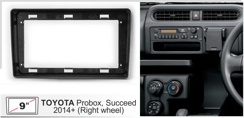 9-inch-Car-Fascia-Radio-Panel-for-Toyota-Probox-2014-Dash-Kit-Install ...