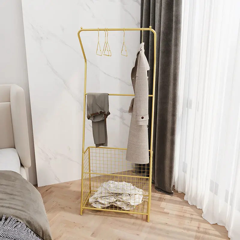 Light-luxury-modern-wrought-iron-floor-to-ceiling-net-red-coat-rack ...