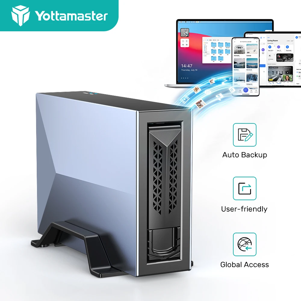 Yottamaster Single Bay HDD Enclosure NAS Server Private Cloud Storage ...