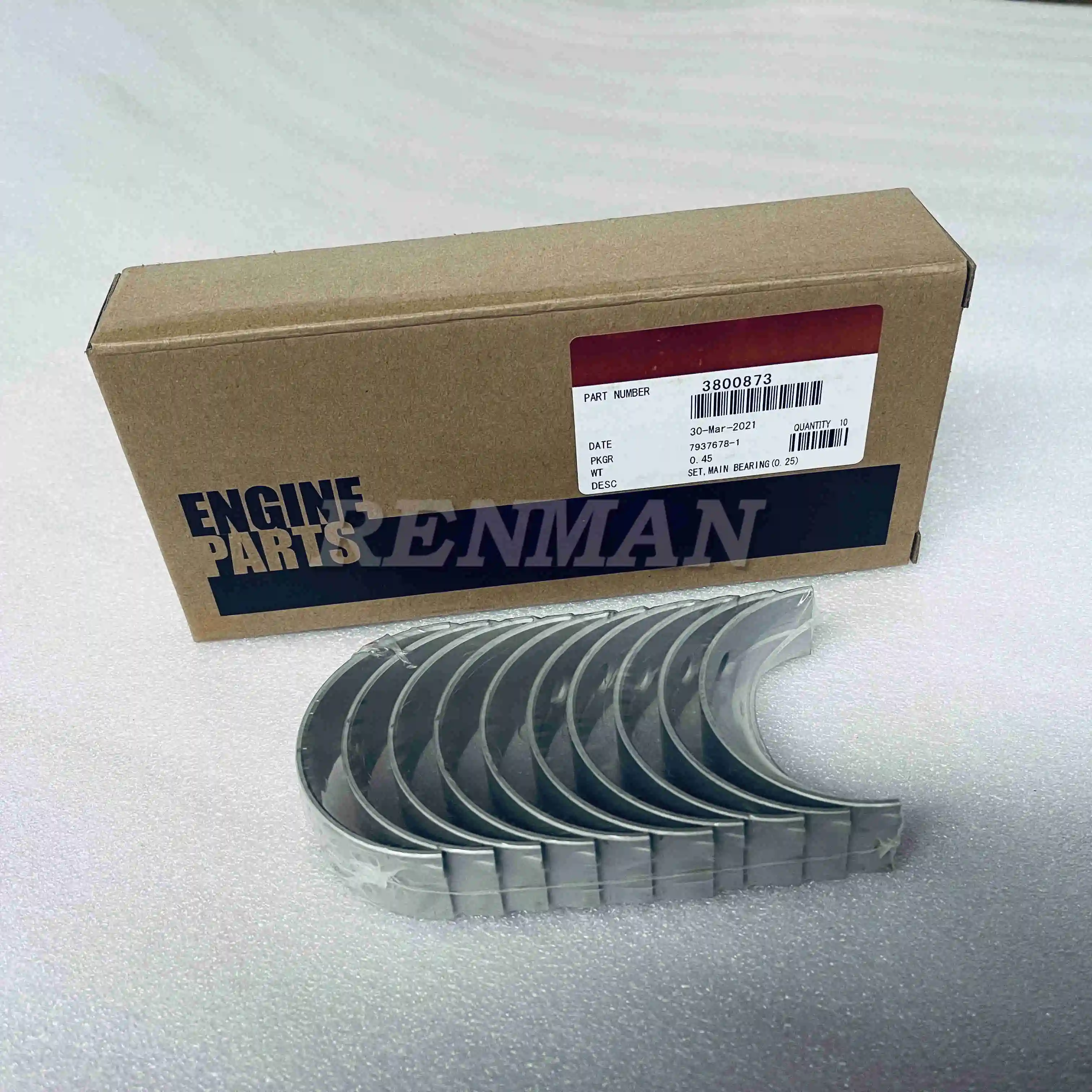 Cummins-engine-B3-3-Main-Bearing-Kit-3800872-C6204218100-C6204218500 ...