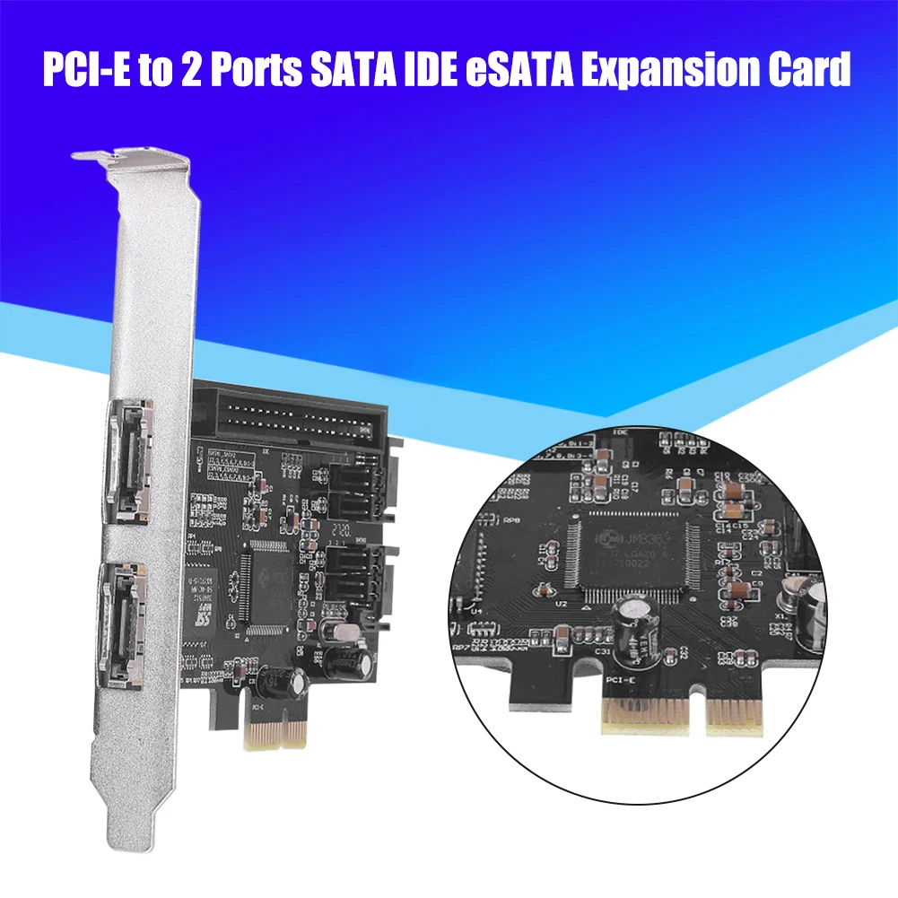 Carte d'extension PCI Express PCIe à 2 Ports SATA IDE eSATA SATA IDE ...