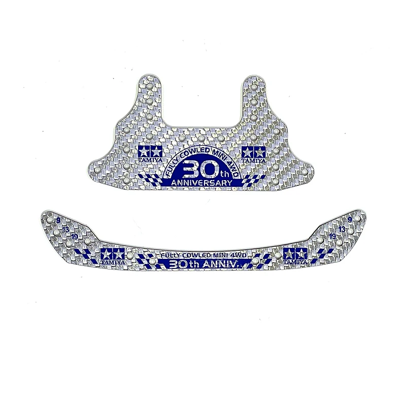 Placa Frontal Cowled em Fibra de Carbono para Tamiya Mini 4WD - Prata ...