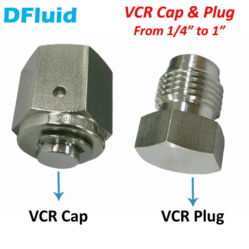 VCR 피팅 캡 플러그 스테인레스 스틸 316L BA EP 페이스 씰 피팅, 1/4 3/8 1/2 3/4 인치 고순도 교체 Swagelok|파이프 피팅| - AliExpress