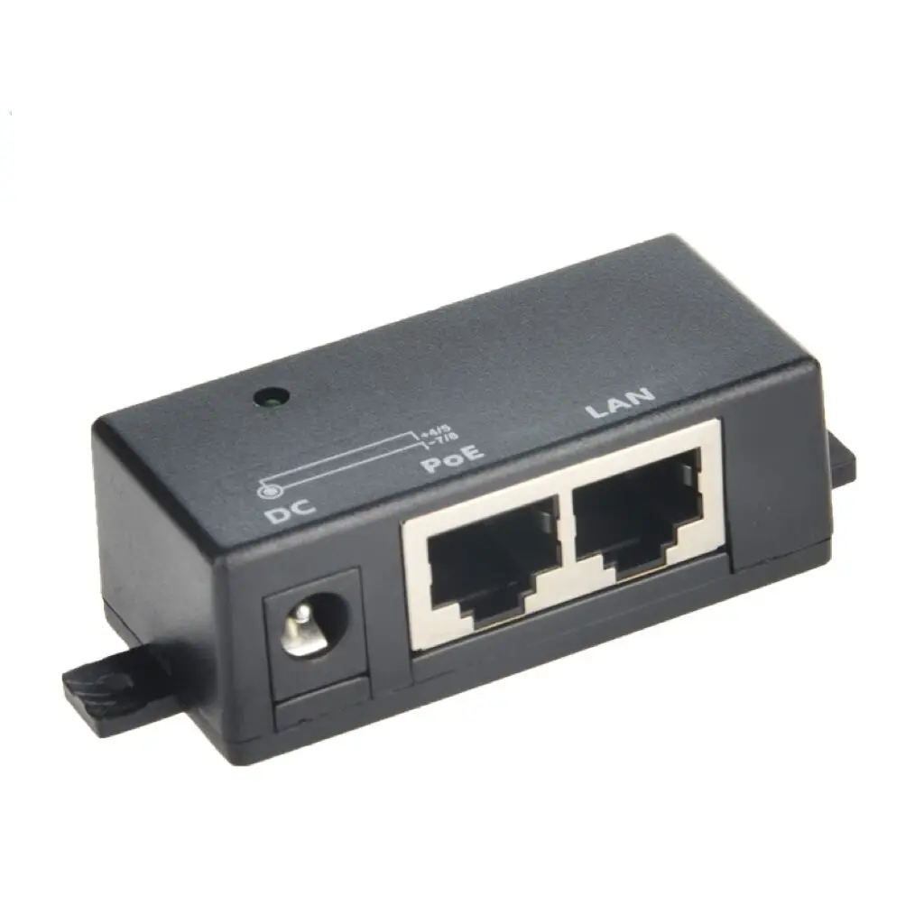 Single Port Passive PoE Splitter Injector 1 Port Wall Mount Power over ...