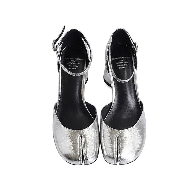 Summer Women Split Toe Ninja Tabi Pumps Woman 6.5cm High Heels Mary ...