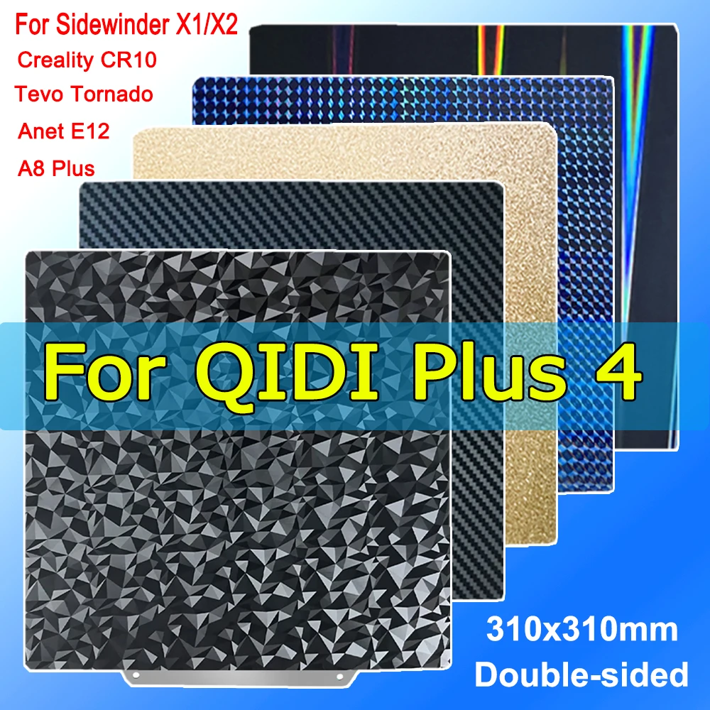 PEI Sheet for QIDI Plus 4, Creality CR10, Artillery Sidewinder X1/X2 ...