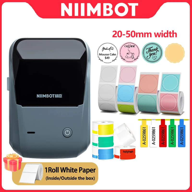 Niimbot-B1-Mini-Thermal-Printer-Self-adhesive-Portable-TWS-Printer-Color-Stickers-Maker-Lable ...