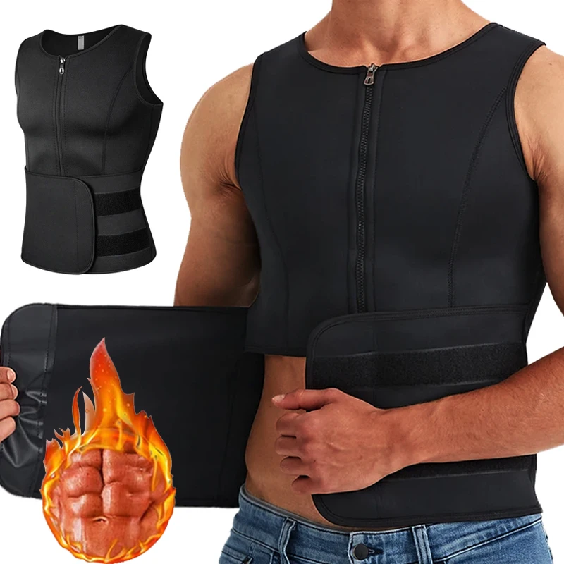 Men-Sauna-Sweat-Vest-Body-Shaper-Waist-Trainer-Vest-Shirt-Compression ...