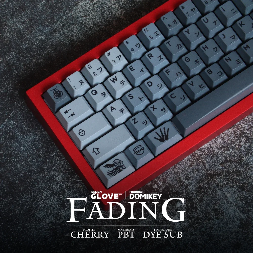 ECHOME-Custom-FADING-Tema-Cap-Set-Keyboard-Glove-Domikey-Cherry-PBT-Key ...