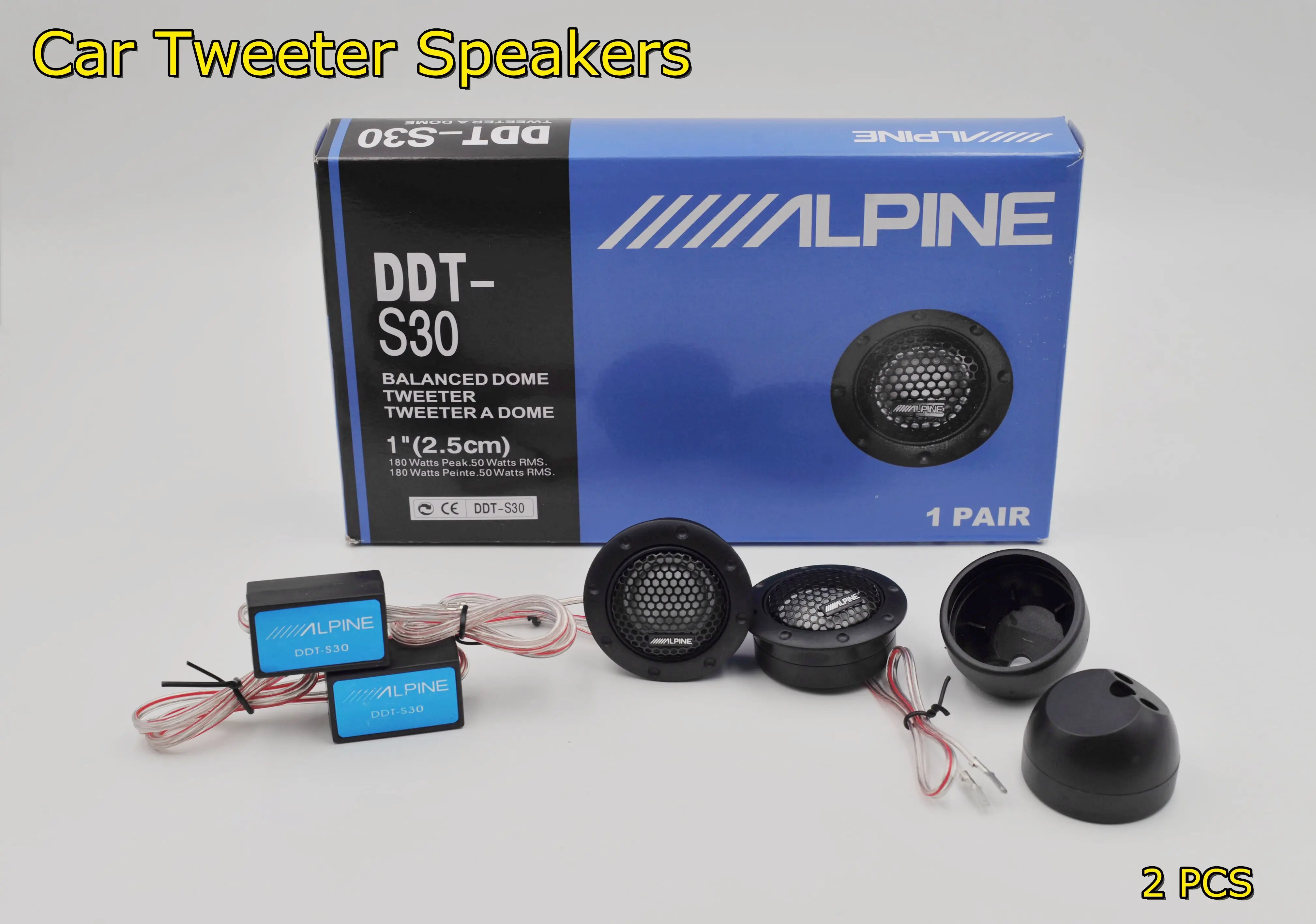 2PCS ALPINE S30 Car Stereo Speakers Music Soft Dome Balanced Car ...