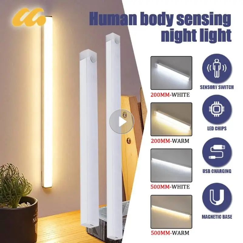 L-mpara-de-noche-con-Sensor-de-movimiento-para-armario-luz-LED-inal ...