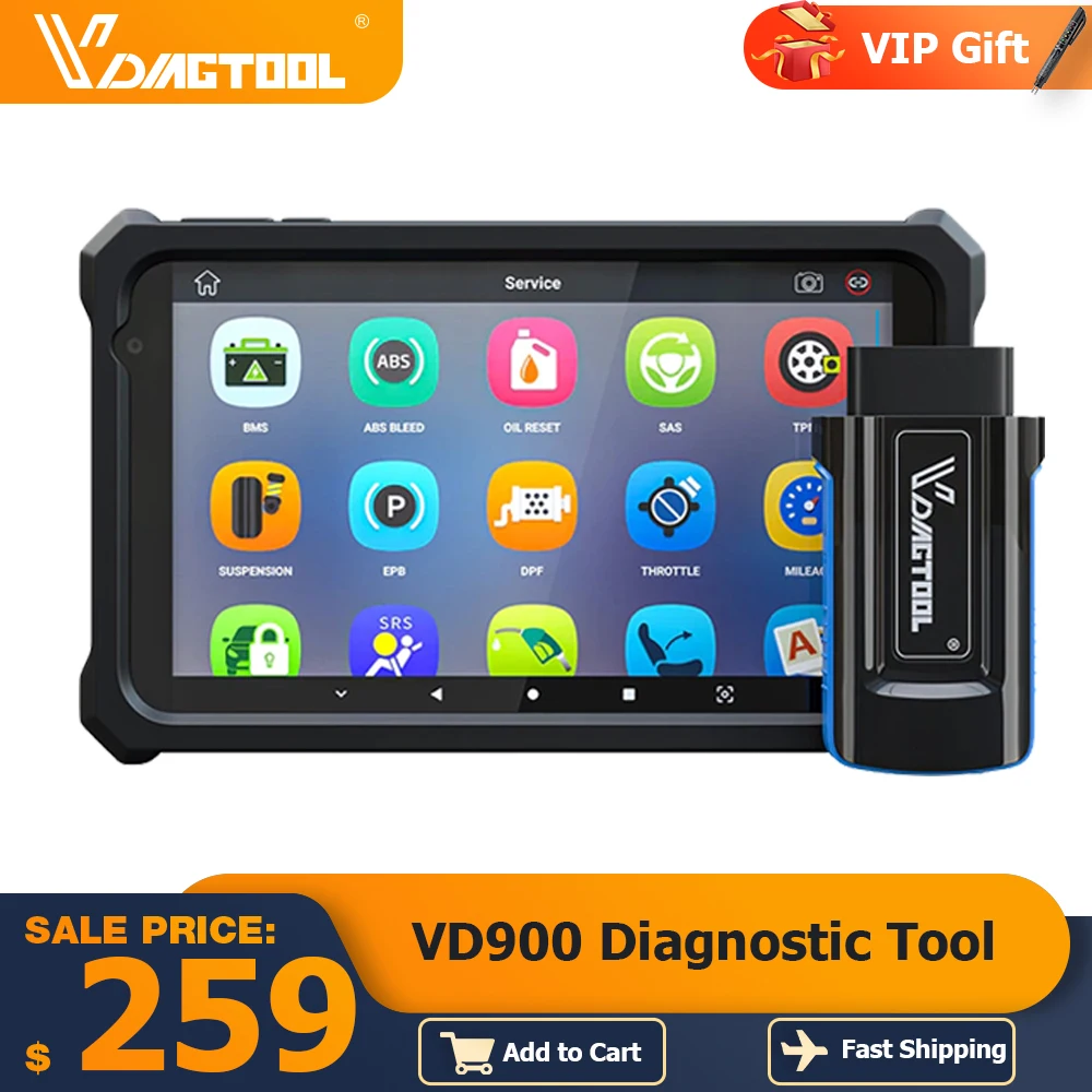 VDIAGTOOL-VD900-OBD2-Scanner-ABS-Airbag-Oil-EPB-DPF-Reset-Professional ...