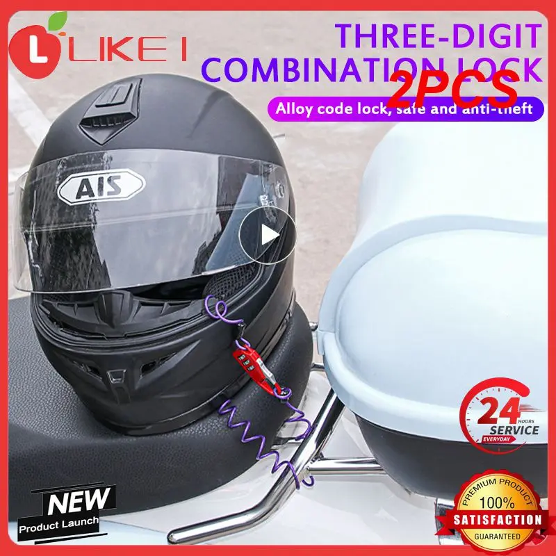 2PCS-Digit-Code-90cm-Locker-Portable-Password-Helmet-Lock-Door ...