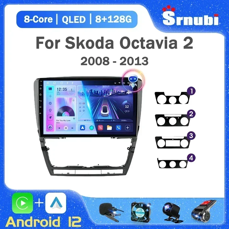 Android 12 Car Radio for Volkswagen Skoda Octavia 2 A5 2004 - 2013 ...