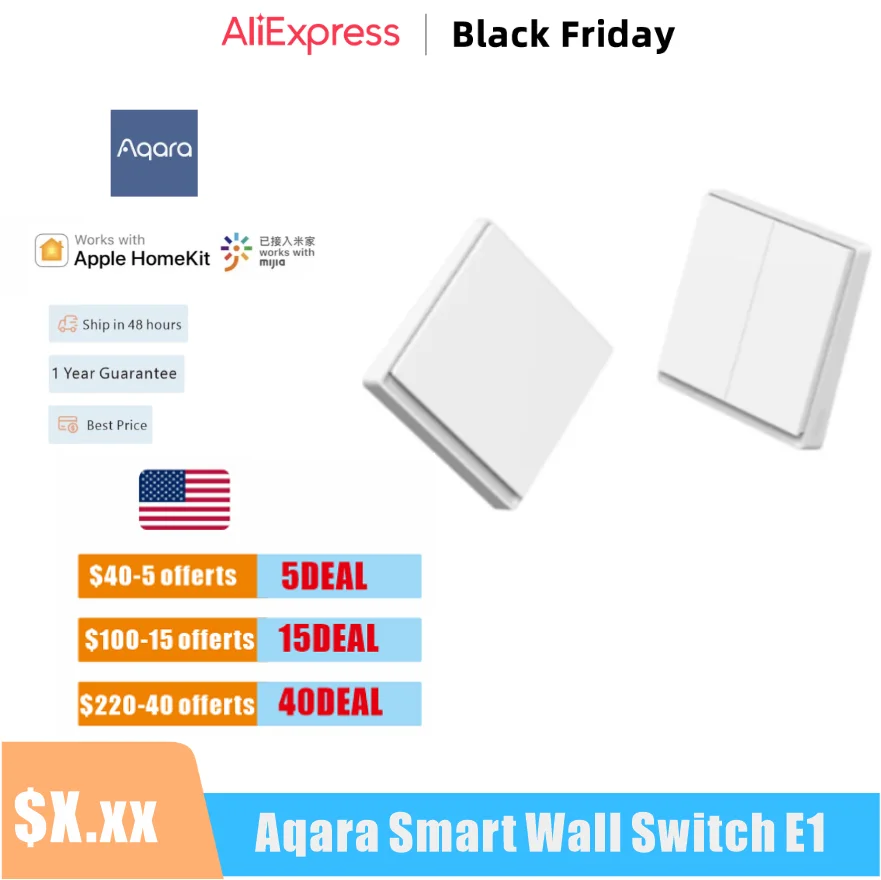 2022 Aqara E1 Smart Wall Switch Version Xiaomi Wireless Switch Zigbee ...