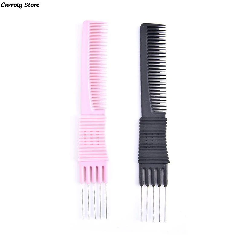 Oil Head Curly Comb Men Double Side Tooth Combs Steel Needle Fork Combs ...