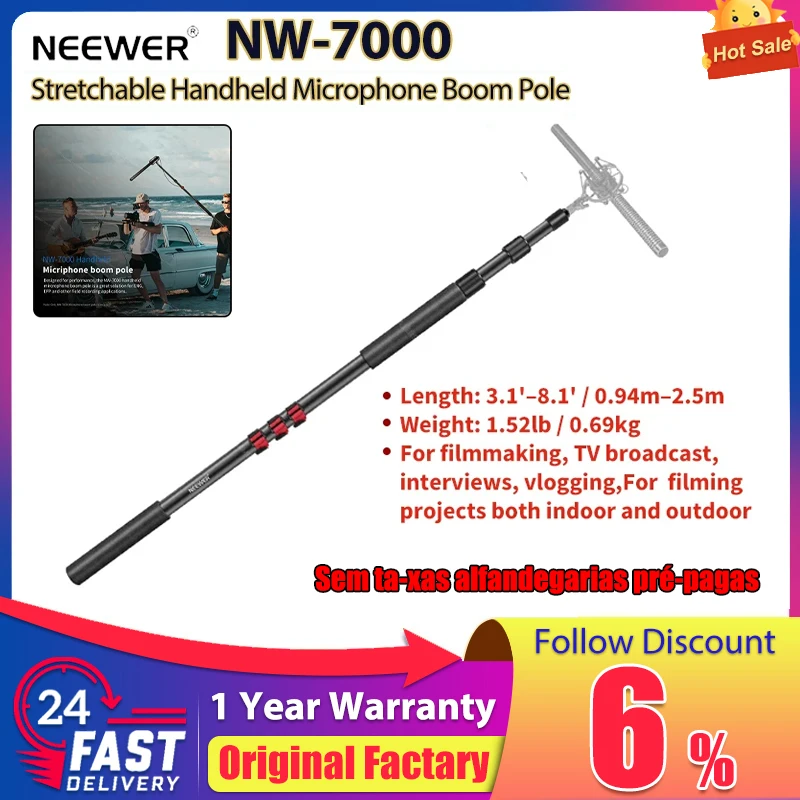 NEEWER-NW-7000-Stretchable-Handheld-microphone-boom-arm-Smooth-with-3-8 ...
