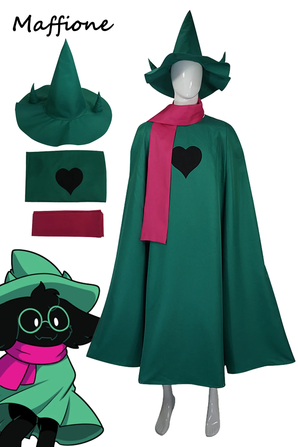 Game-Deltarune-Cos-DR-Spanton-Cosplay-Fantasy-Hat-Robe-Scarf-Outfits ...