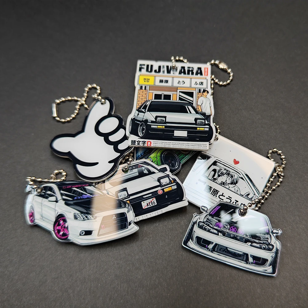 Acrylic-Key-Ring-Car-Tuning-Parts-Shock-Keychain-Initial-D-JDM-Styling ...