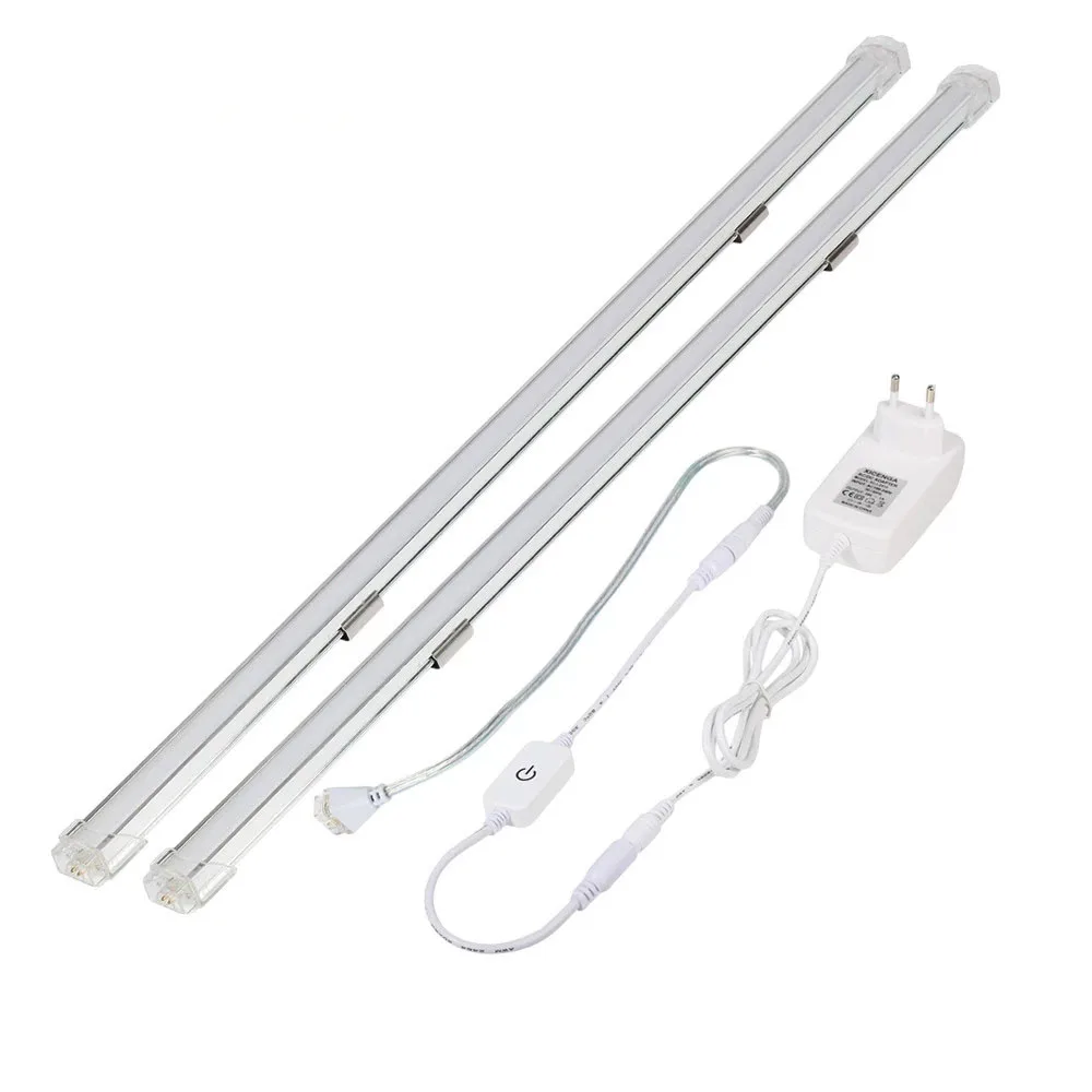 2PCS-x-50CM-Touch-dimmer-LED-Bar-Light-with-24V-adapter-Seamless ...