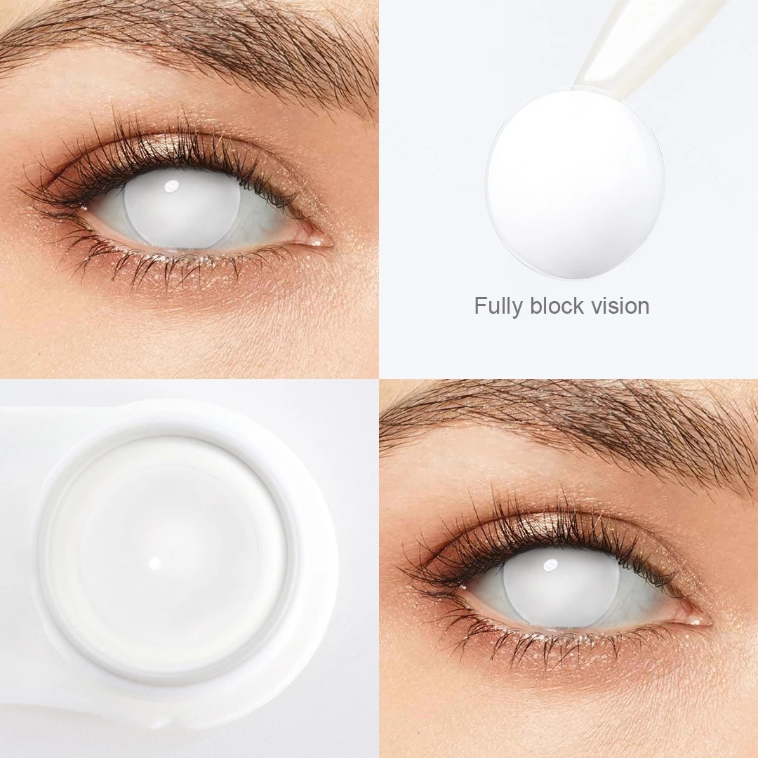 White Blind Contact Lenses