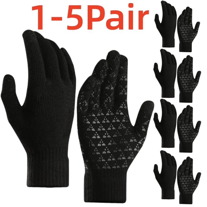 1-5Pairs Winter Outdoor Sports Running Glove Warm Touch Screen Gym ...