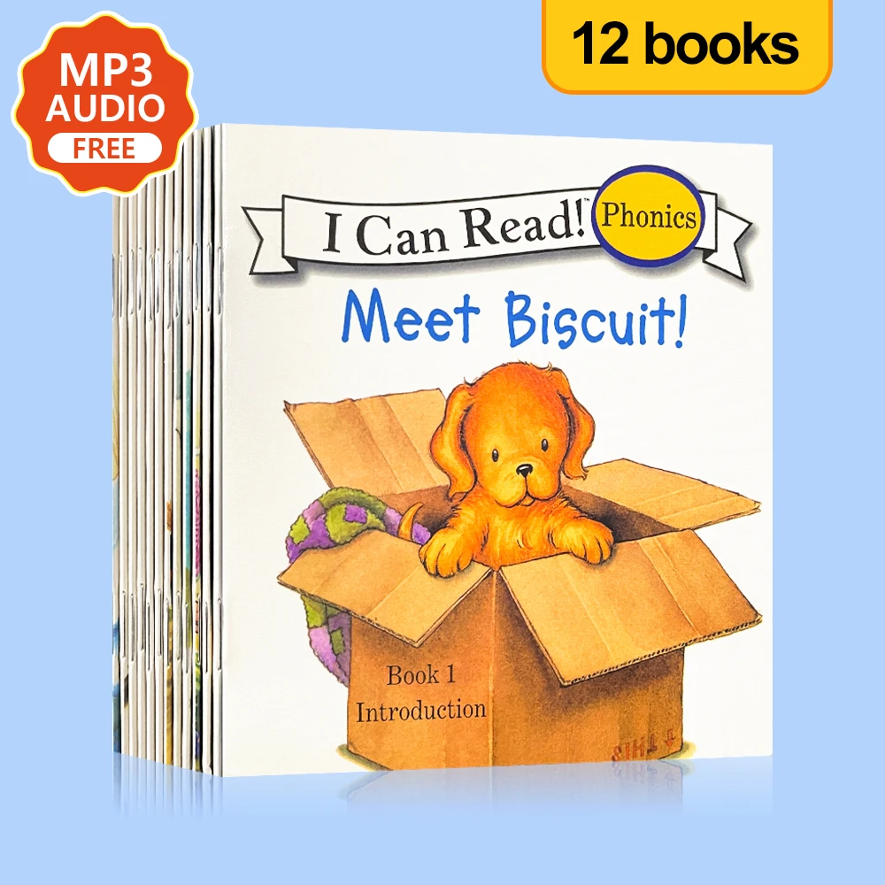 12books /24 Books Biscuit Series Phonics English Picture Books "i Can ...