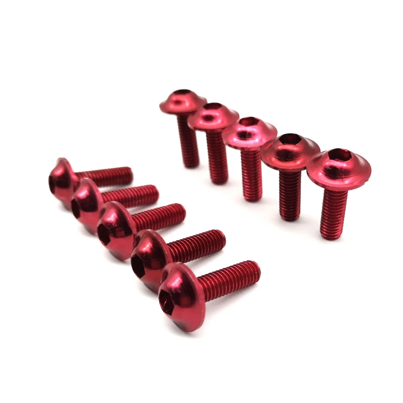 10pcs-Motorcycle-Bolts-Screw-M5-x-15mm-Aluminum-adornment-Bolts-Blue ...